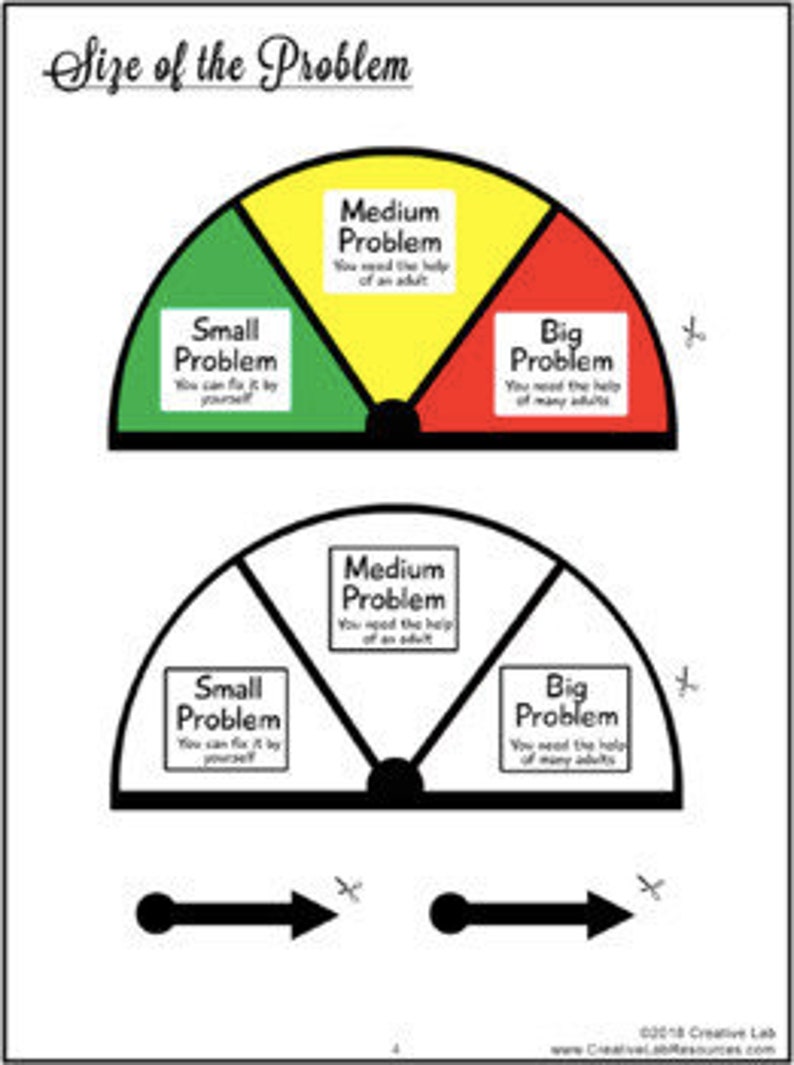 Size of the Problem Task Cards & Problem Meter 100% Editable ...