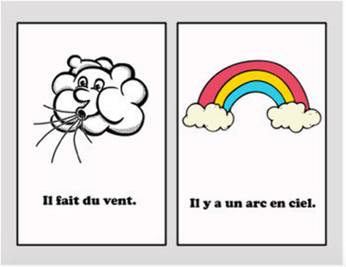 French Weather - Vocabulary Worksheet & Visuals - 100% Editable ...