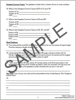 Math Factors, Greatest Common Factors - Lesson & Practice Questions ...