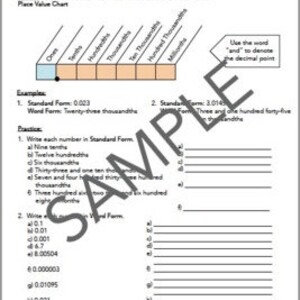 Place Value of Decimals - Tenths to Millionths // Printable Teaching ...