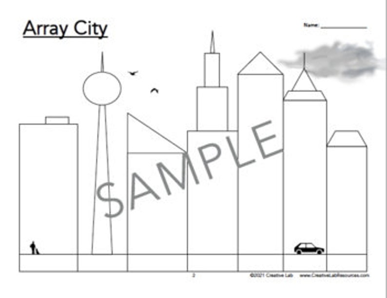 Array City - Multiplication Math Worksheets - 100% Editable ...