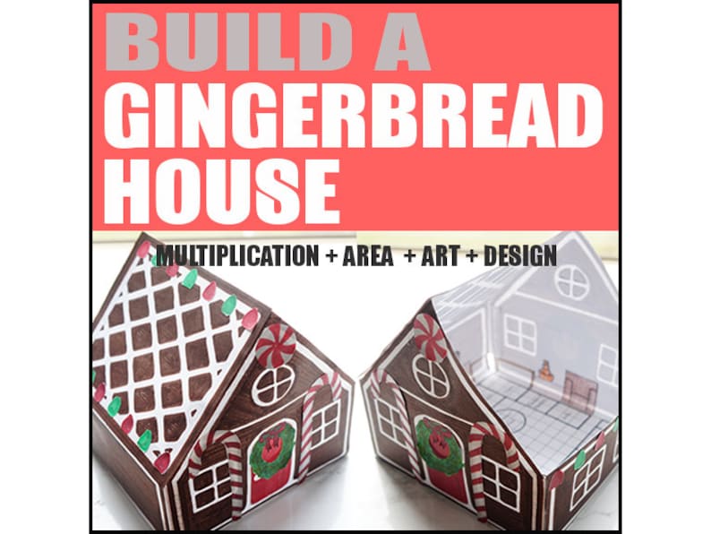 Multiplication Math - Build a Gingerbread House - Christmas Math Area ...