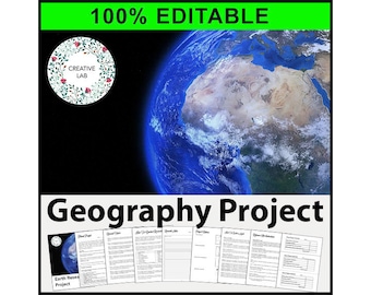 Geography Research Project PBL // Printable Teacher School Resource ...