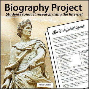 Biography Research Project - PBL // Printable Teaching Resource // No ...