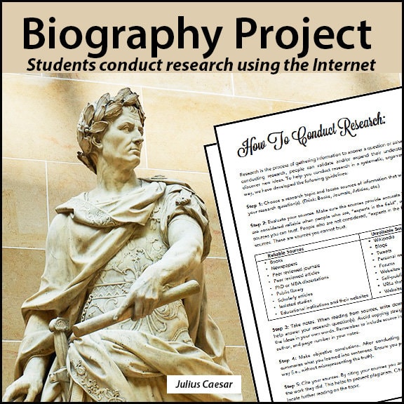 Biography Research Project - PBL // Printable Teaching Resource // No ...
