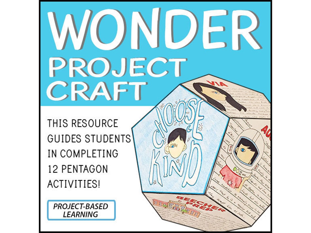 Wonder Novel Study Project Craft // Printable Teaching Resource // No ...