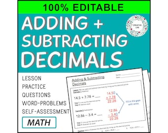 Adding and Subtracting Decimals - Lesson and Practice Questions ...