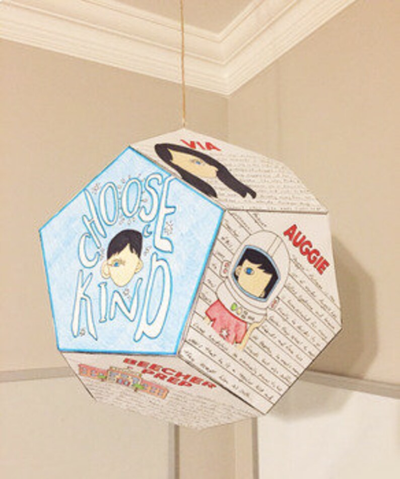 Wonder Novel Study Project Craft - 100% Editable // Printable Teaching ...