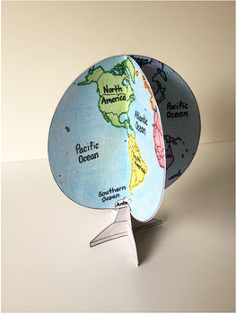 Mapping Craft Activity - 3D Globe World Map - 100% Editable ...