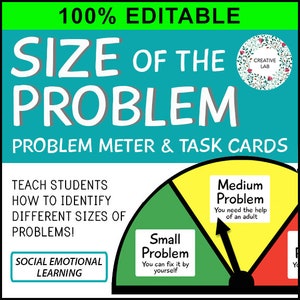 Size of the Problem - Task Cards & Problem Meter - 100% Editable ...