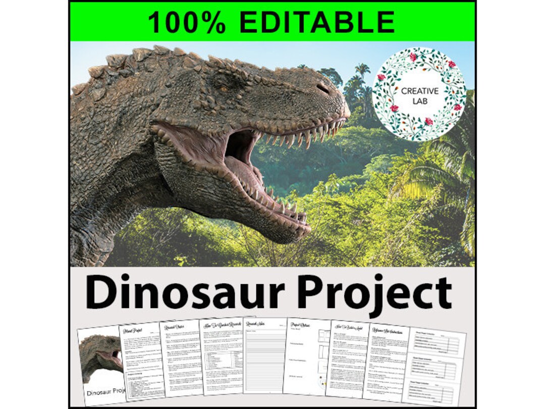 Dinosaur Research Project - 100% Editable // Printable Teaching ...