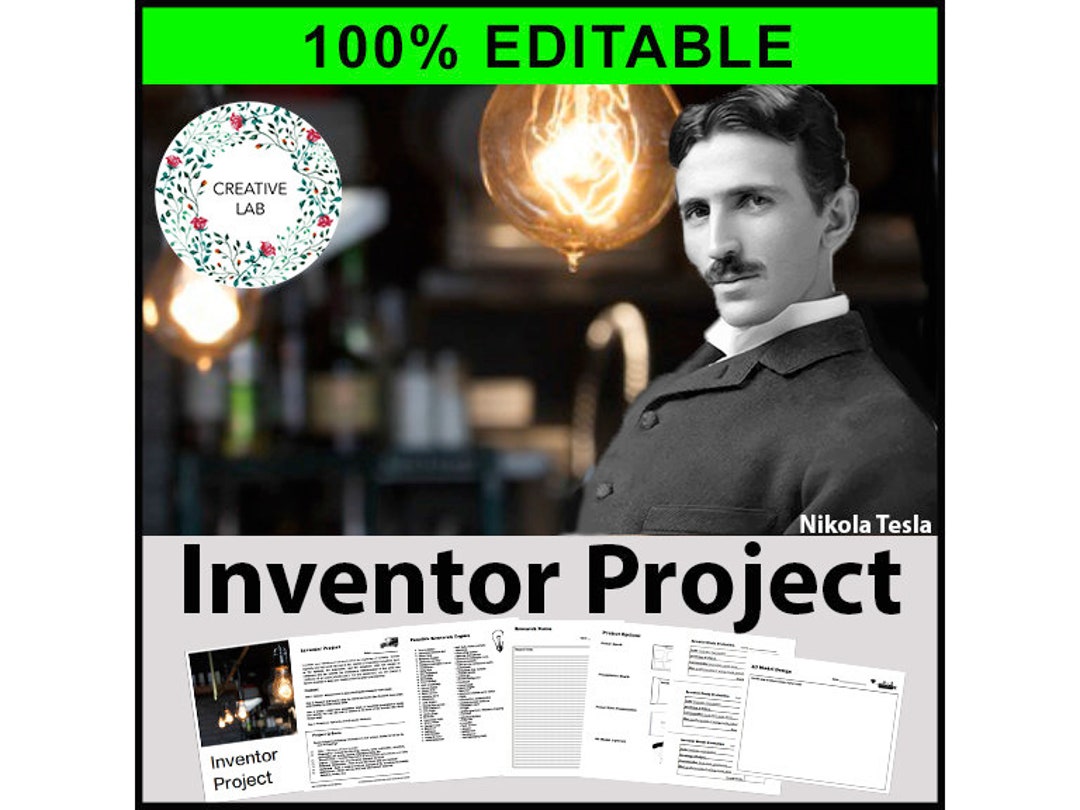 Inventor Research Project 100% Editable // Printable Teaching Lesson ...