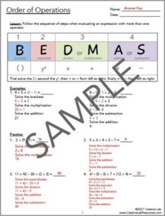 Hojas De Trabajo De Pemdas Imprimibles 16 Ideias De Multiplicação.