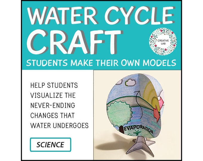 Water Cycle Craft Activity 3D Model // Printable Teaching Resource ...