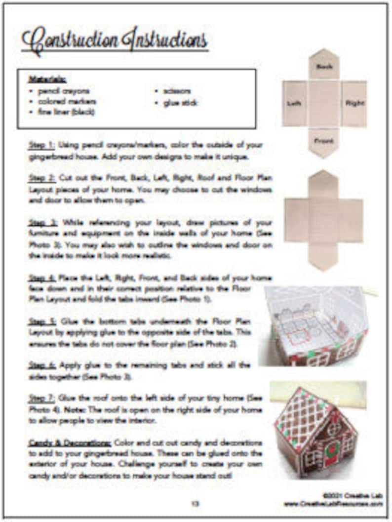 Multiplication Math Build a Gingerbread House Christmas Math Area ...