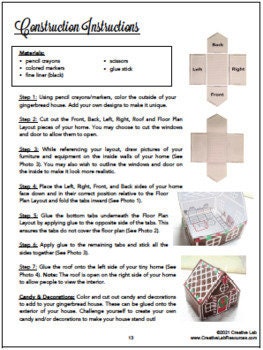 Multiplication Math Build a Gingerbread House Christmas Math Area ...