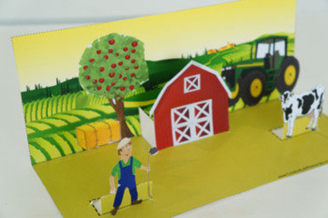 Farm Barn Scene 3D Craft Activity // Printable Teaching Resource // No ...