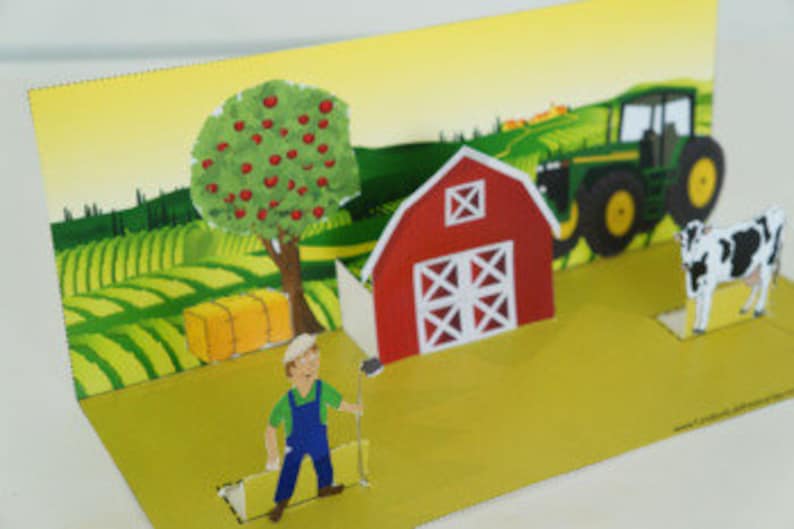 Farm Barn Scene 3D Craft Activity // Printable Teaching Resource // No ...
