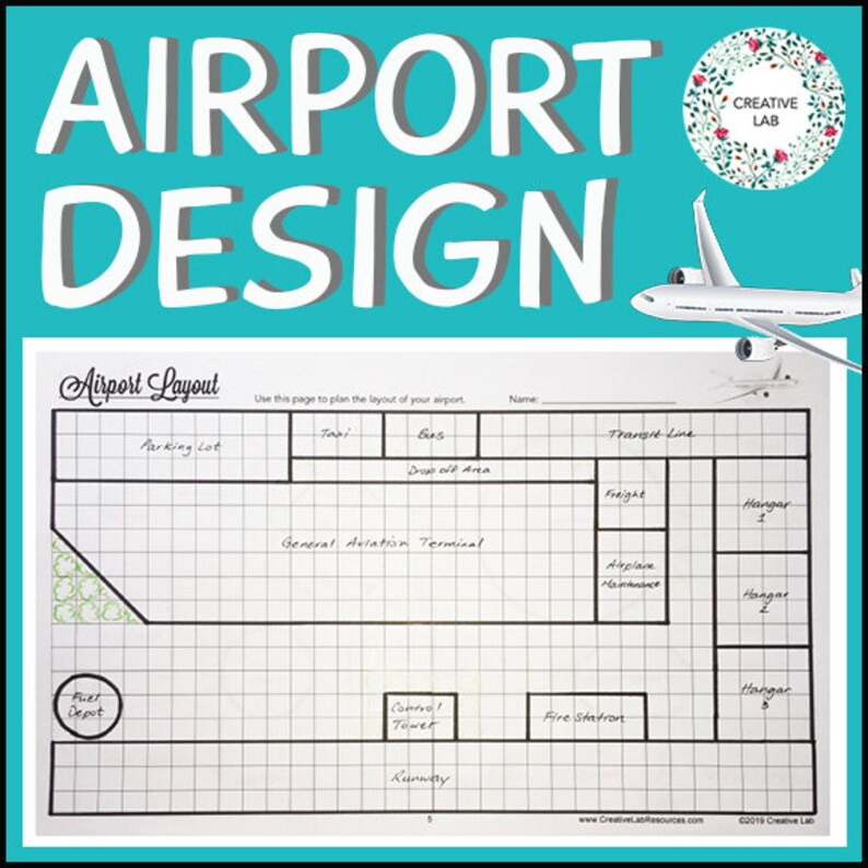 Airport Design - Area & Perimeter Math - 100% Editable // Printable ...