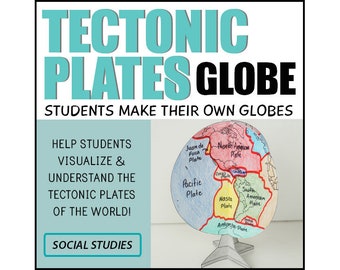 Tectonic Plates Globe - 3D World Map Model - 100% Editable // Printable ...