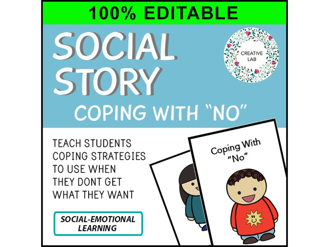 Behaviour Social Story Mini Book - Coping With No - 100% Editable ...