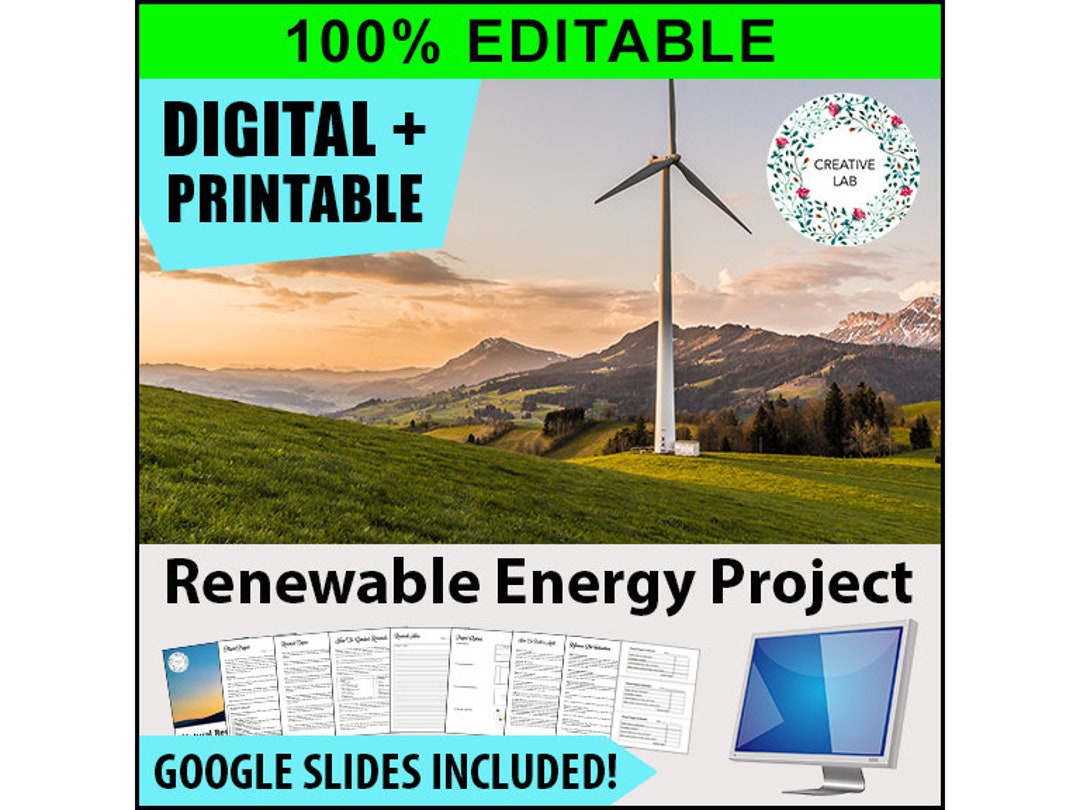 Renewable Energy Research Project - PBL - 100% Editable - Etsy