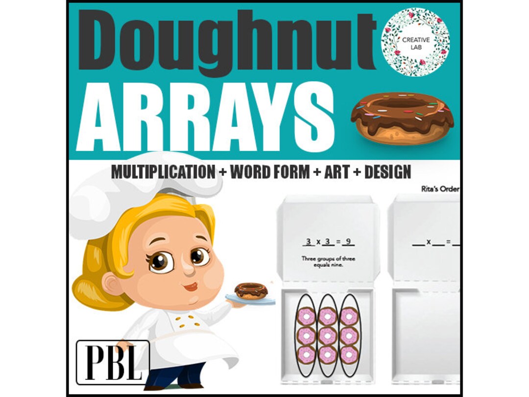 Math Multiplying Donut / Doughnut Arrays - Multiplication - PBL ...