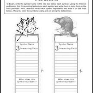 Canada Symbols Project Craft - Interactive Fan - PBL // Printable ...