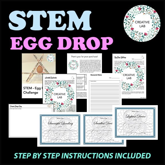 Egg Drop Challenge STEM Contest // Printable Teaching Resource ...