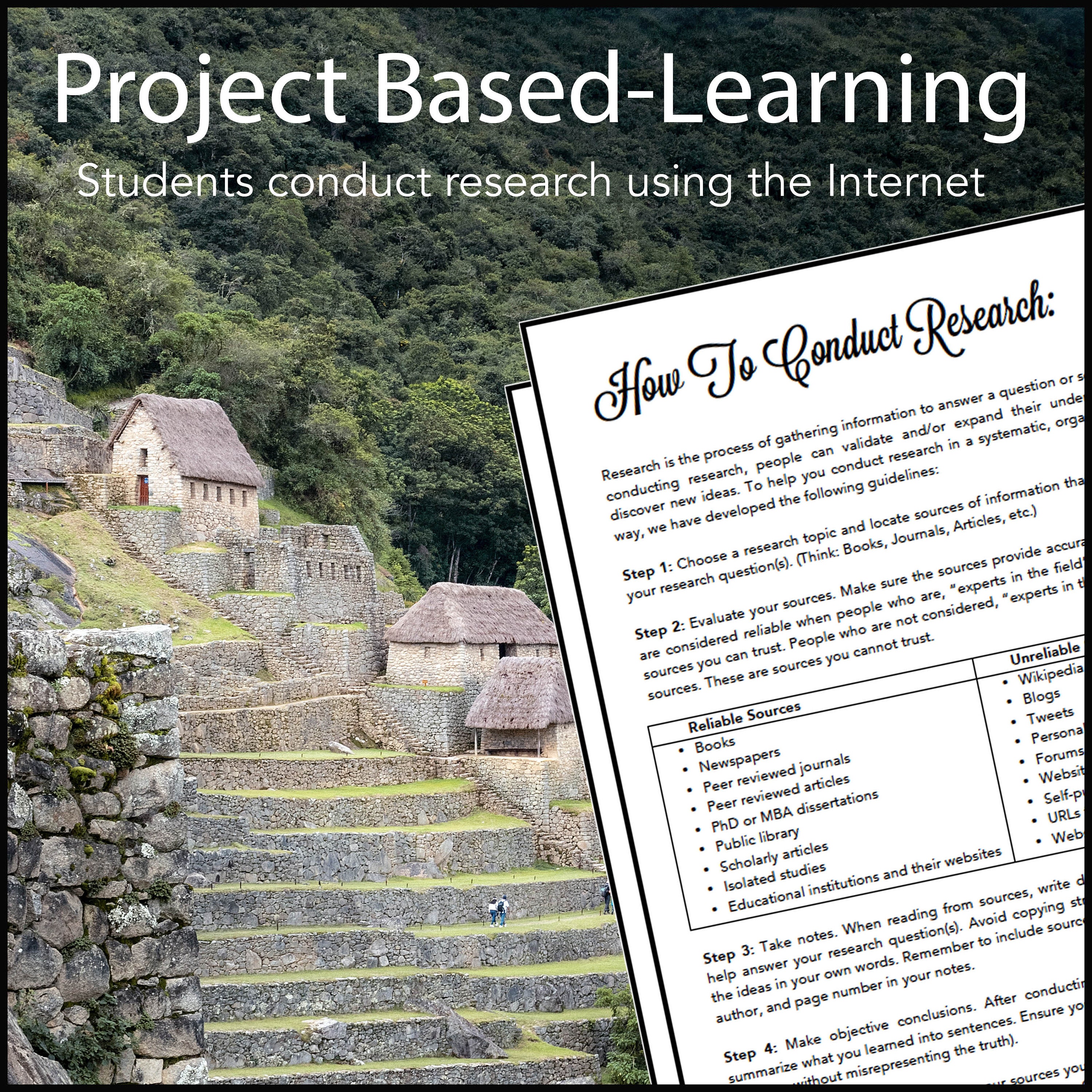 Ancient Inca Research Project - PBL // Printable Teaching Lesson School ...