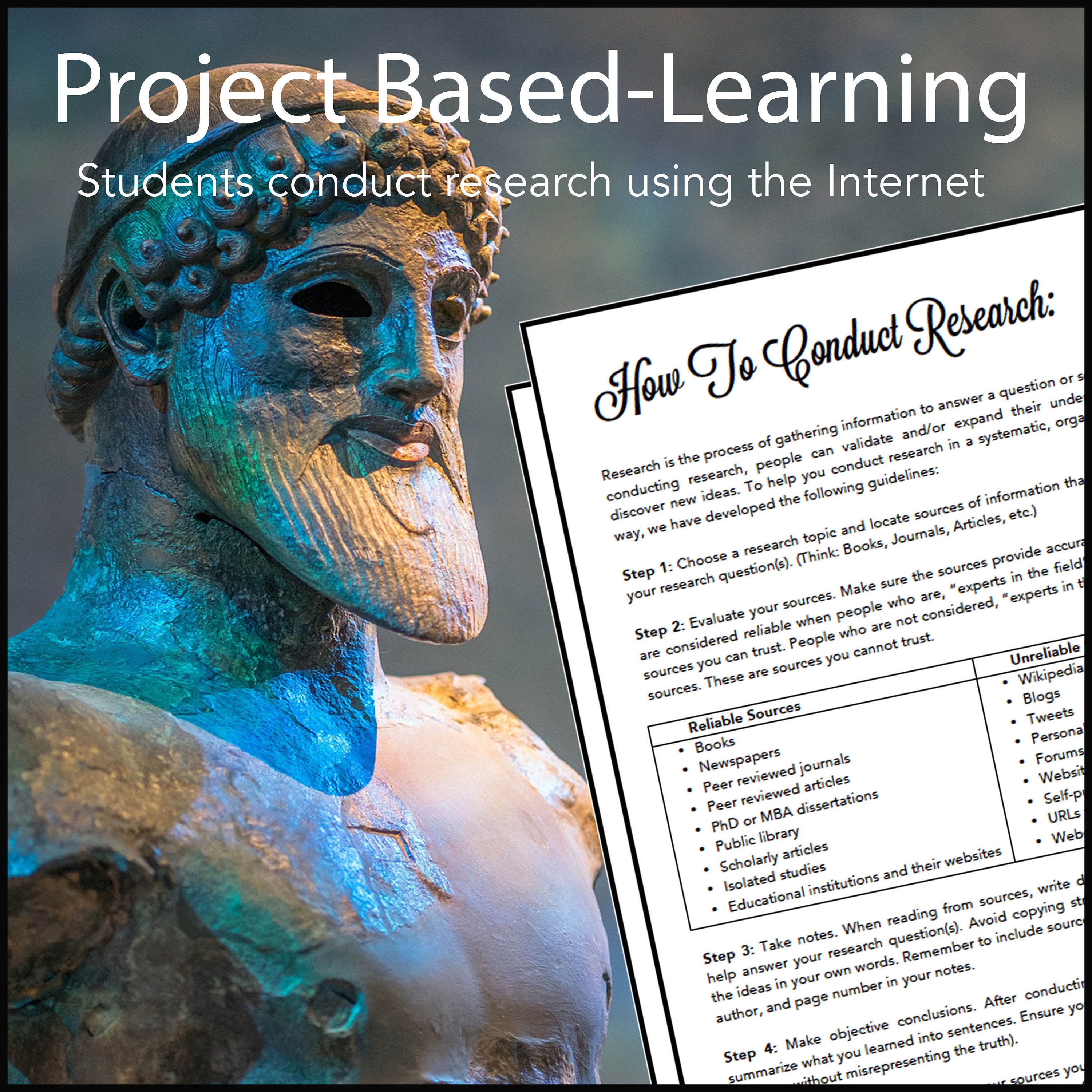 Ancient Greece Research Project PBL // Printable Teaching Resource ...