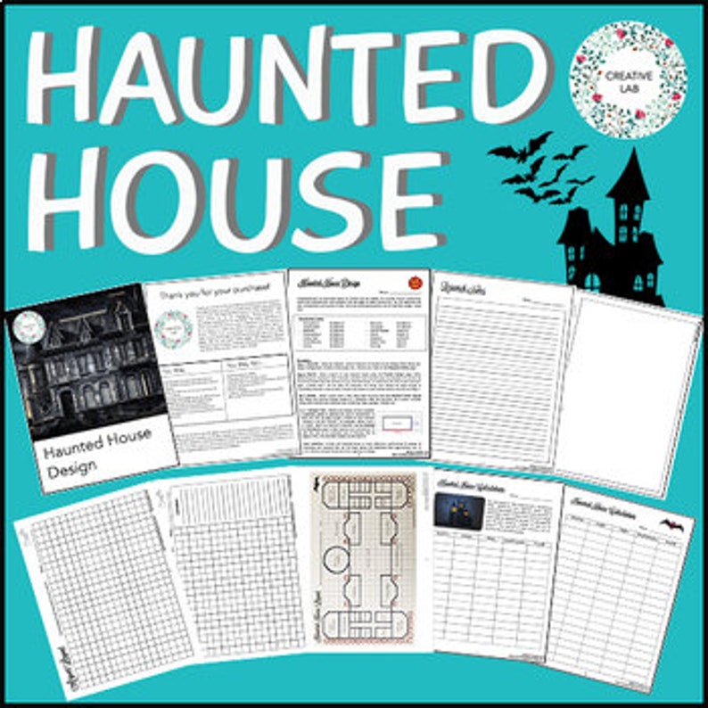 Math Haunted House Design - Area & Perimeter - Halloween Math ...