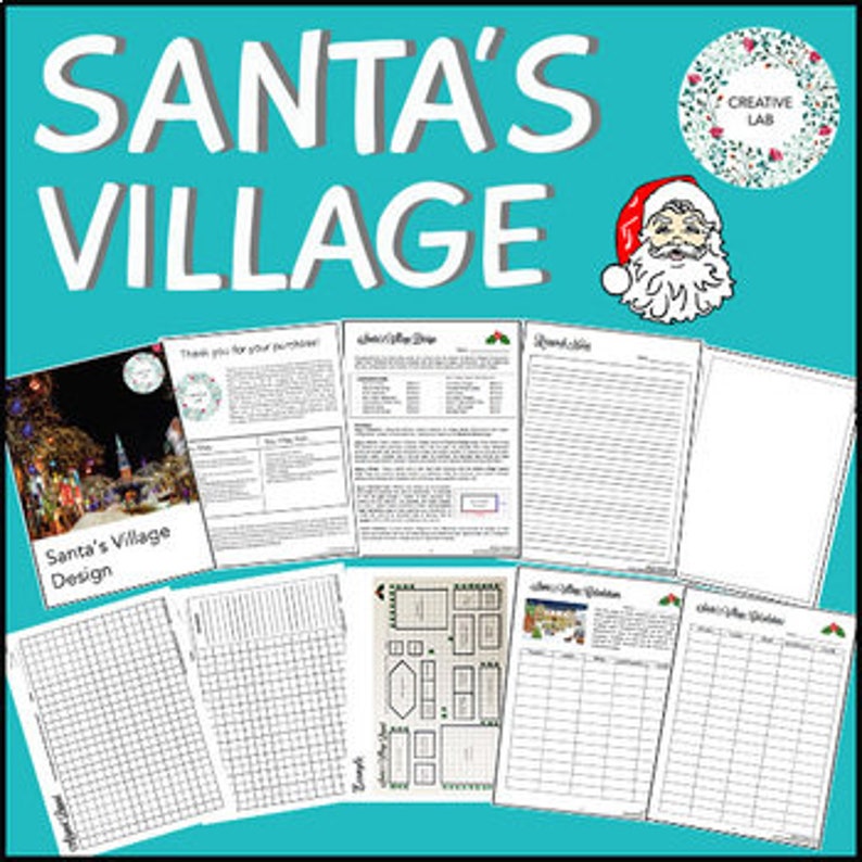 Santa's Village Design - Area & Perimeter // Printable Teaching ...