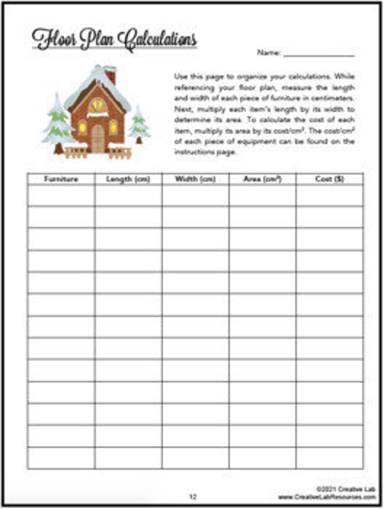 Build SANTAS HOUSE - Christmas Math Area // Printable Teaching Resource ...