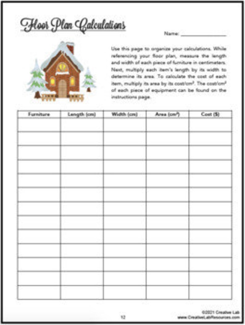 Build SANTAS HOUSE - Christmas Math Area // Printable Teaching Resource ...