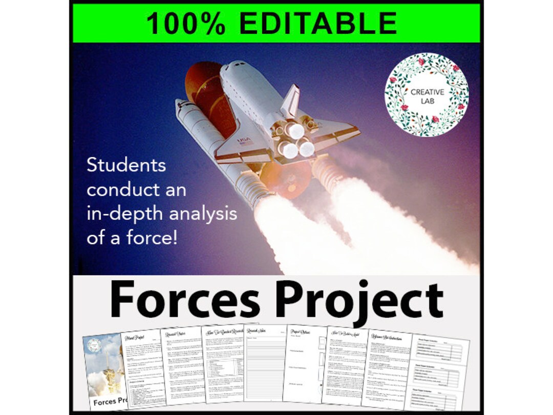 Forces Research Project 100% Editable PBL Project Based Learning ...