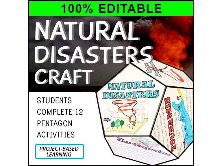 Natural Disasters Project Craft - 100% Editable - Etsy