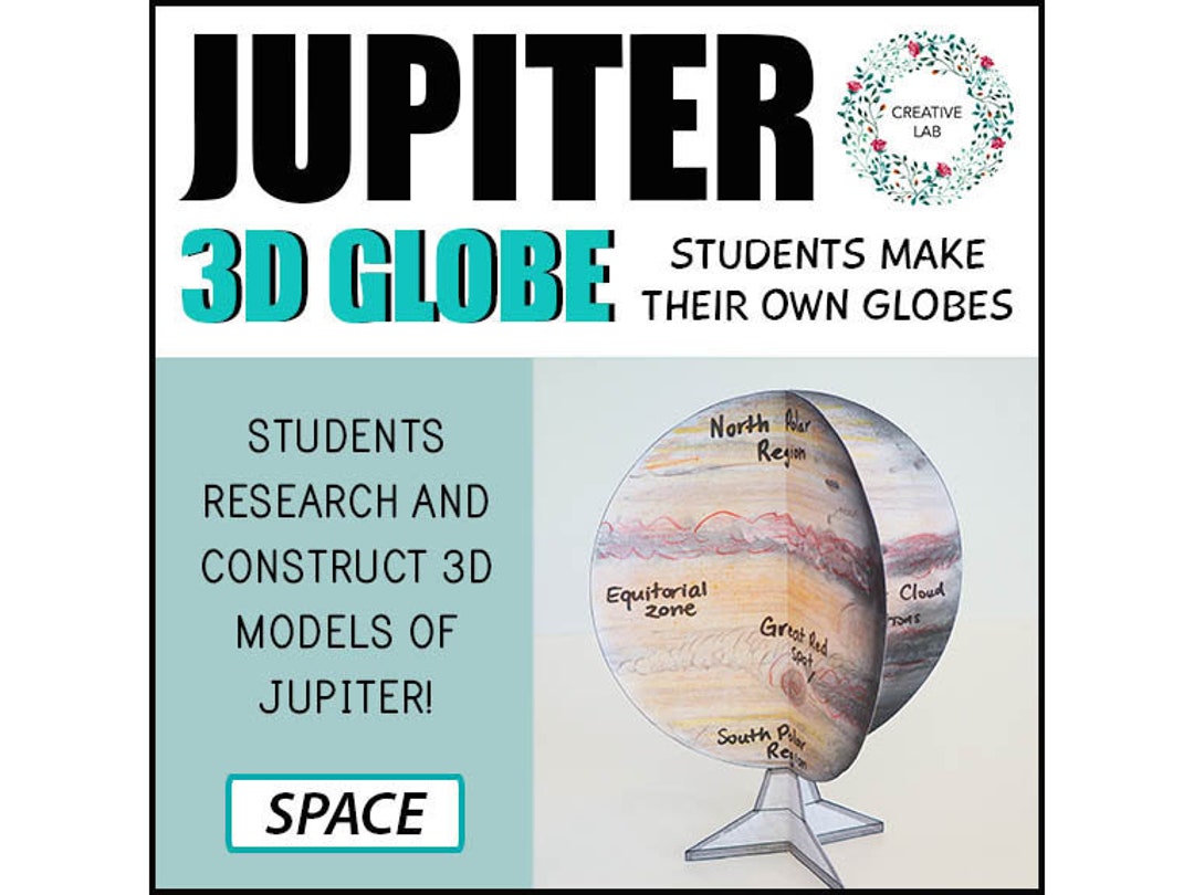 Jupiter 3D Planet Model Research Project // Printable Teaching Lesson ...