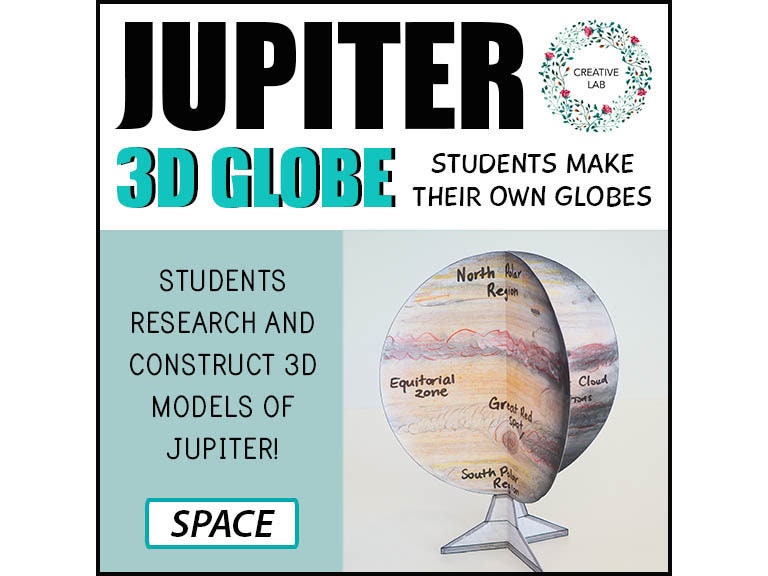 Jupiter 3D Planet Model Research Project // Printable Teaching Lesson ...