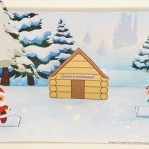 Santa's Workshop Scene 3D Craftivity - 100% Editable // Printable ...