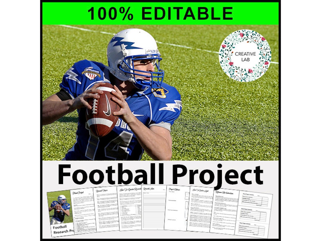 Football Research Project - 100% Editable // Printable Teaching ...