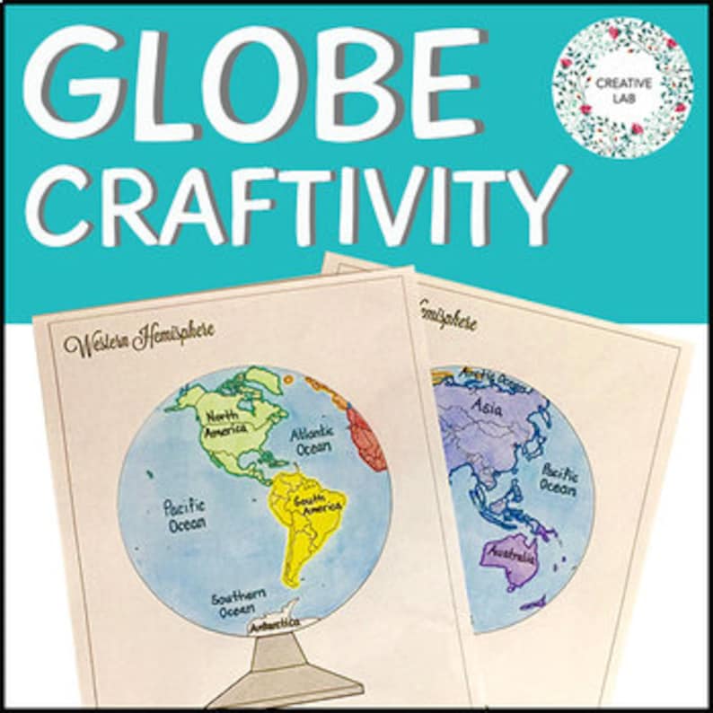 Mapping Craft Activity - 3D Globe World Map // Printable Teacher School ...