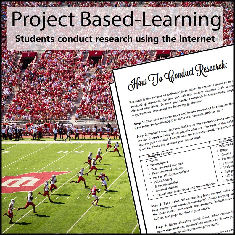 Football Research Project - PBL Project Based Learning // Printable ...