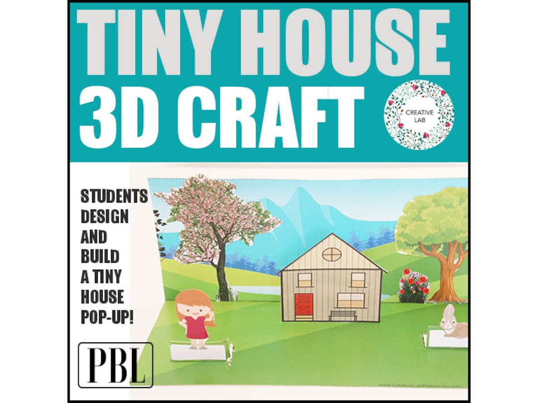 Tiny House Scene 3D Craftivity // Printable Teaching Resource // No ...