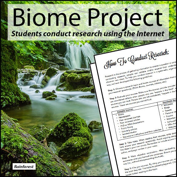 Biomes Research Project - PBL - 100% Editable // Printable Teaching ...