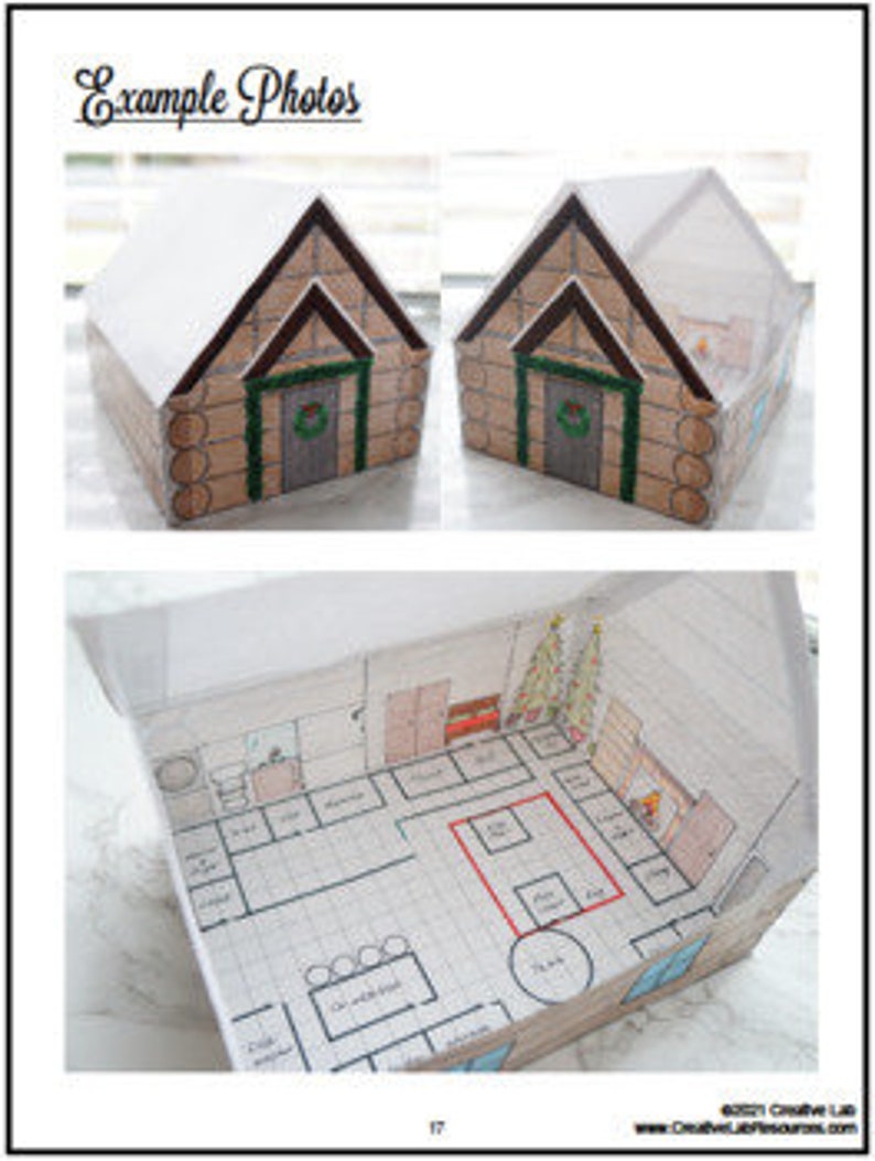 Build SANTAS HOUSE - Christmas Math Area // Printable Teaching Resource ...