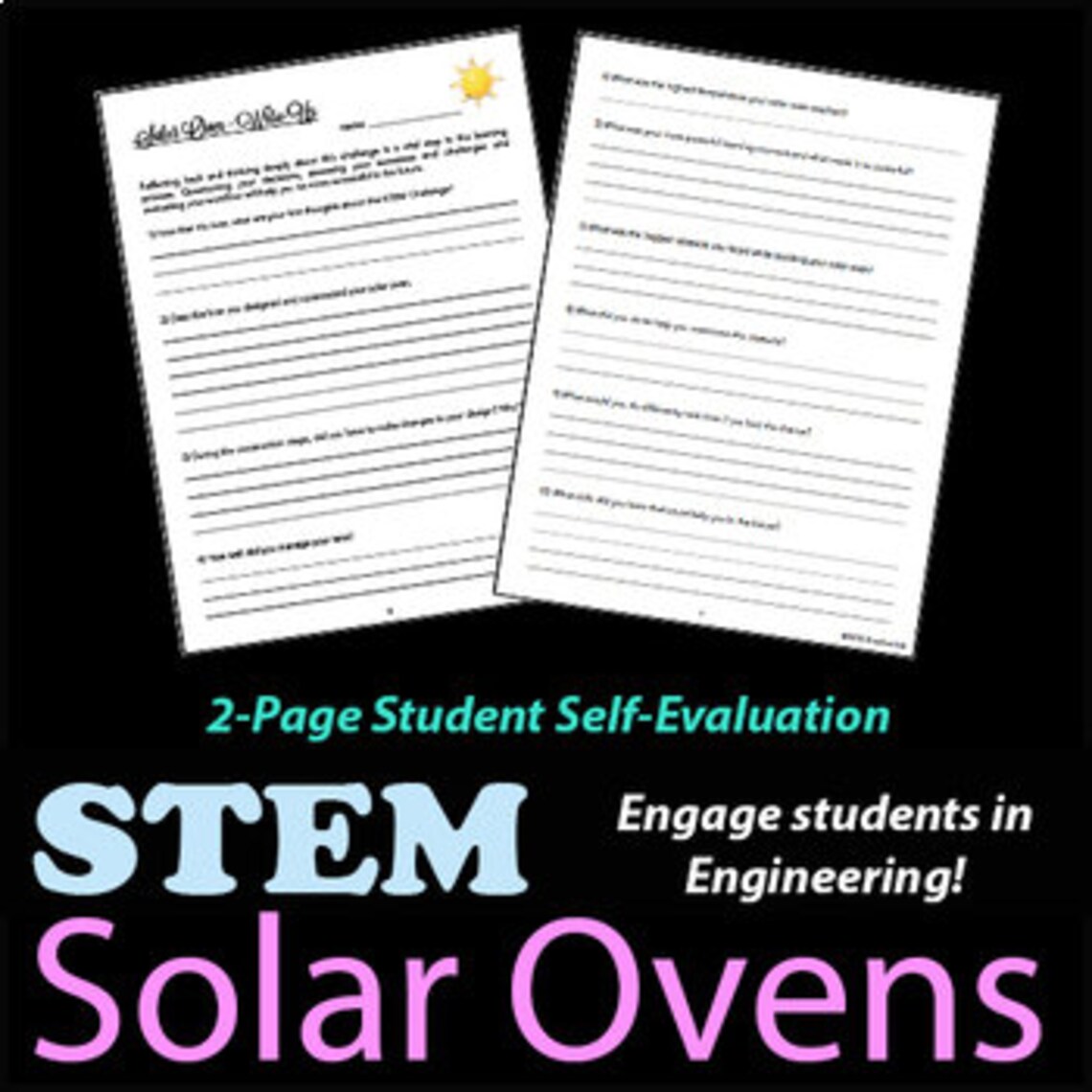 Solar Cooker Ovens Thermal Energy Transfer // Printable Teaching ...