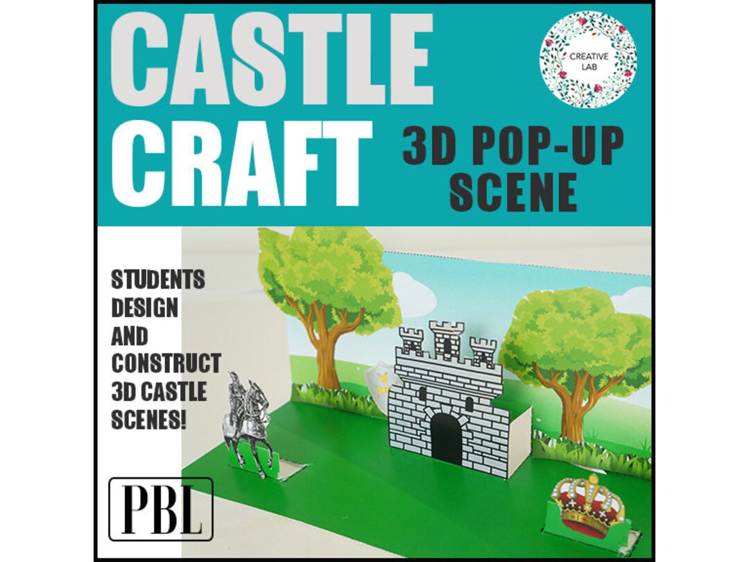 Castle Scene 3D Pop up Craft Activity // Printable Teaching Resource ...