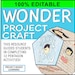 Wonder Novel Study Project Craft - 100% Editable // Printable Teaching ...