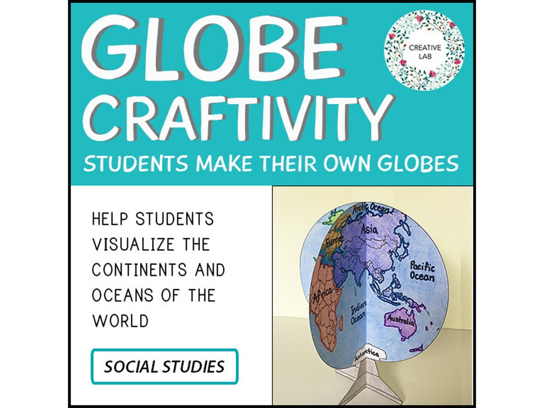 Mapping Craft Activity - 3D Globe World Map // Printable Teacher School ...